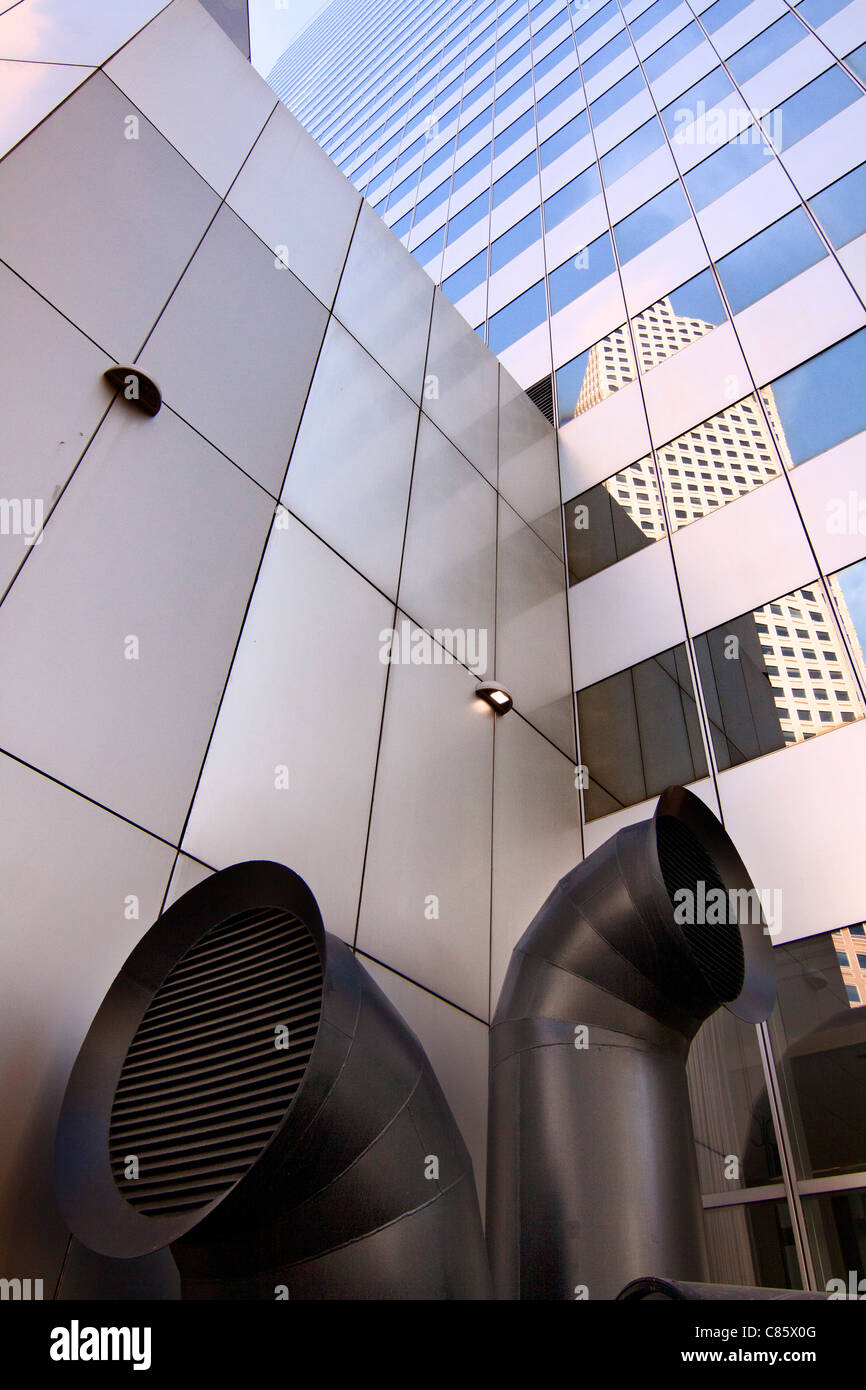 Ventilation pipes near a bus stop in Denver, Colorado, USA Stock Photo ...
