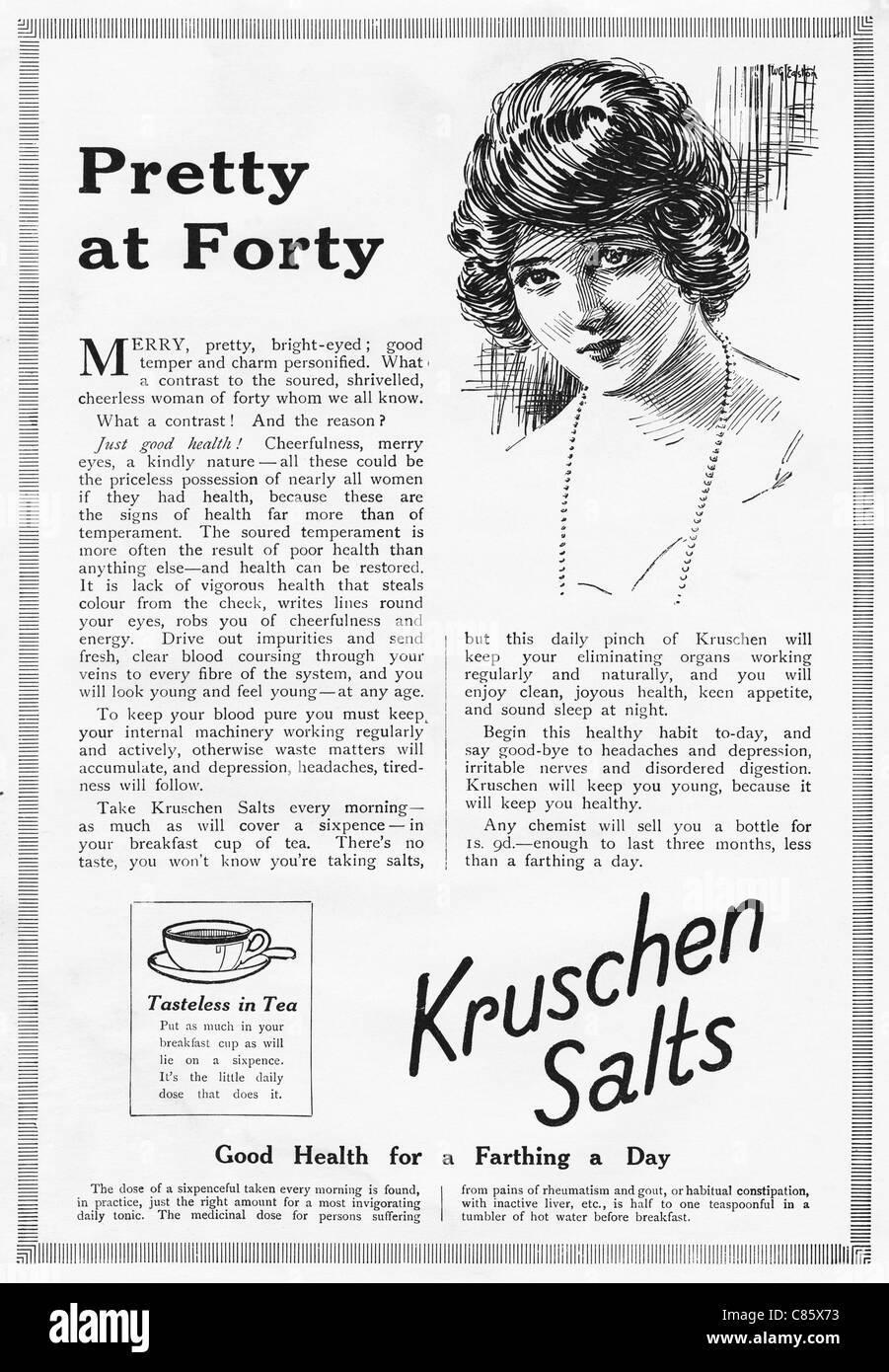 Original 1920s magazine advertisement advertising KRUSCHEN SALTS good ...
