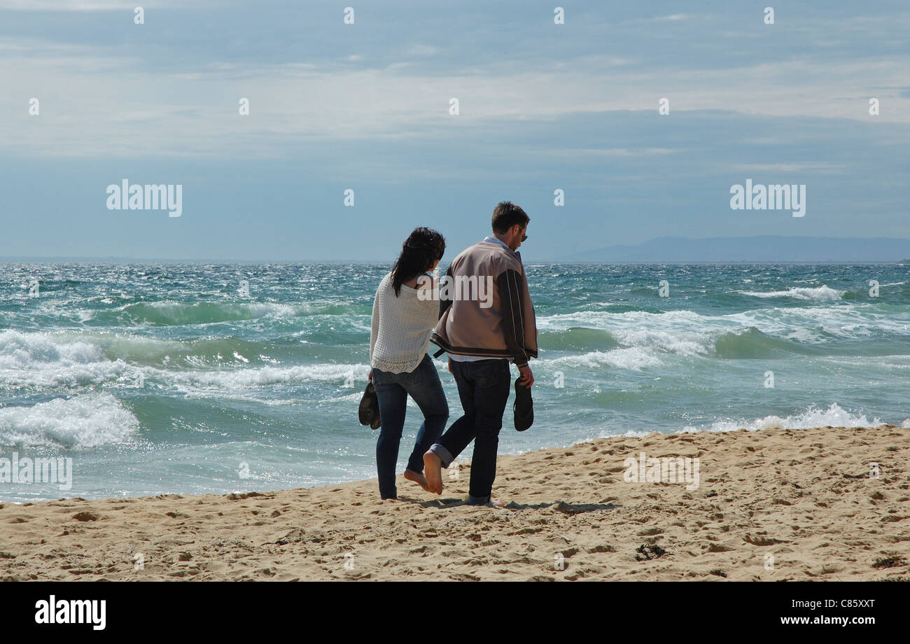 Walking on the beach Stock Photo - Alamy