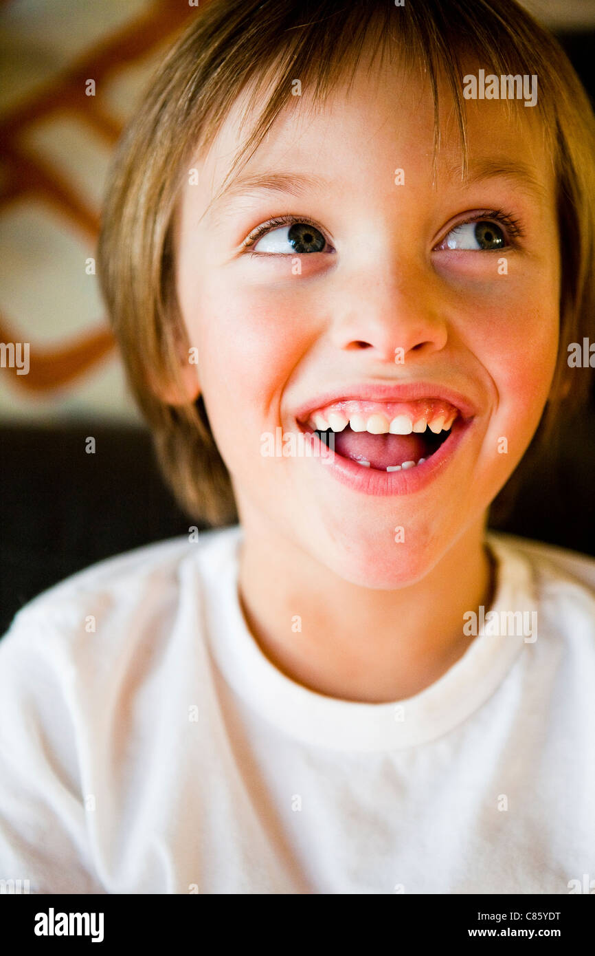 Happy boy close up Stock Photo - Alamy