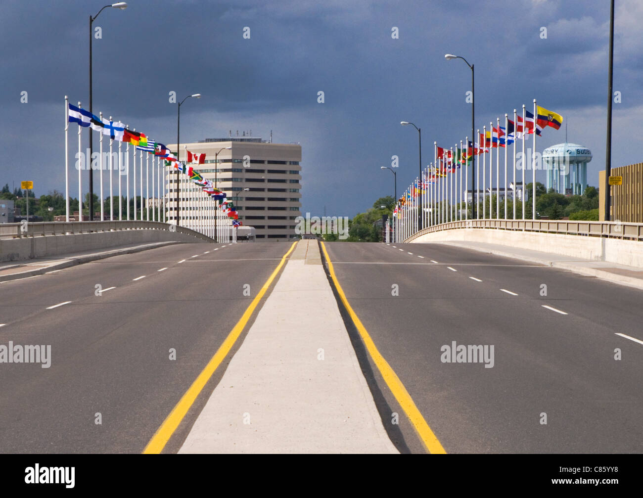 This is called the "Bridge of nations" in Sudbury, Ontario. It has the ...