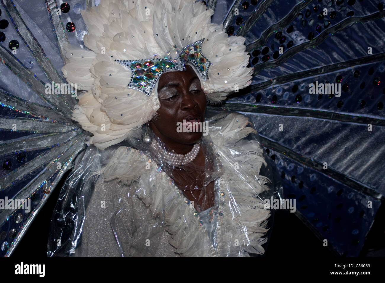 night time dark carnival costume dress performer Stock Photo - Alamy