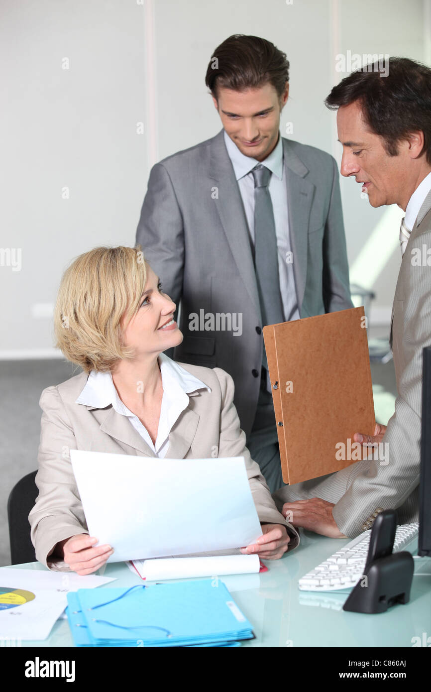 Blonde secretary files hi-res stock photography and images - Alamy
