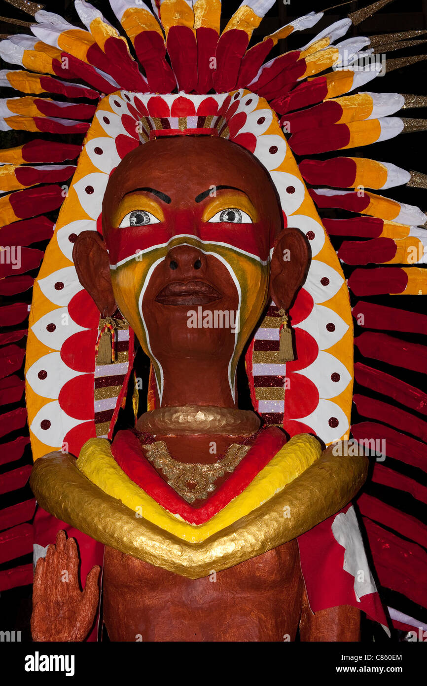 Brazilian man dancer traditional god costume Stock Photo - Alamy