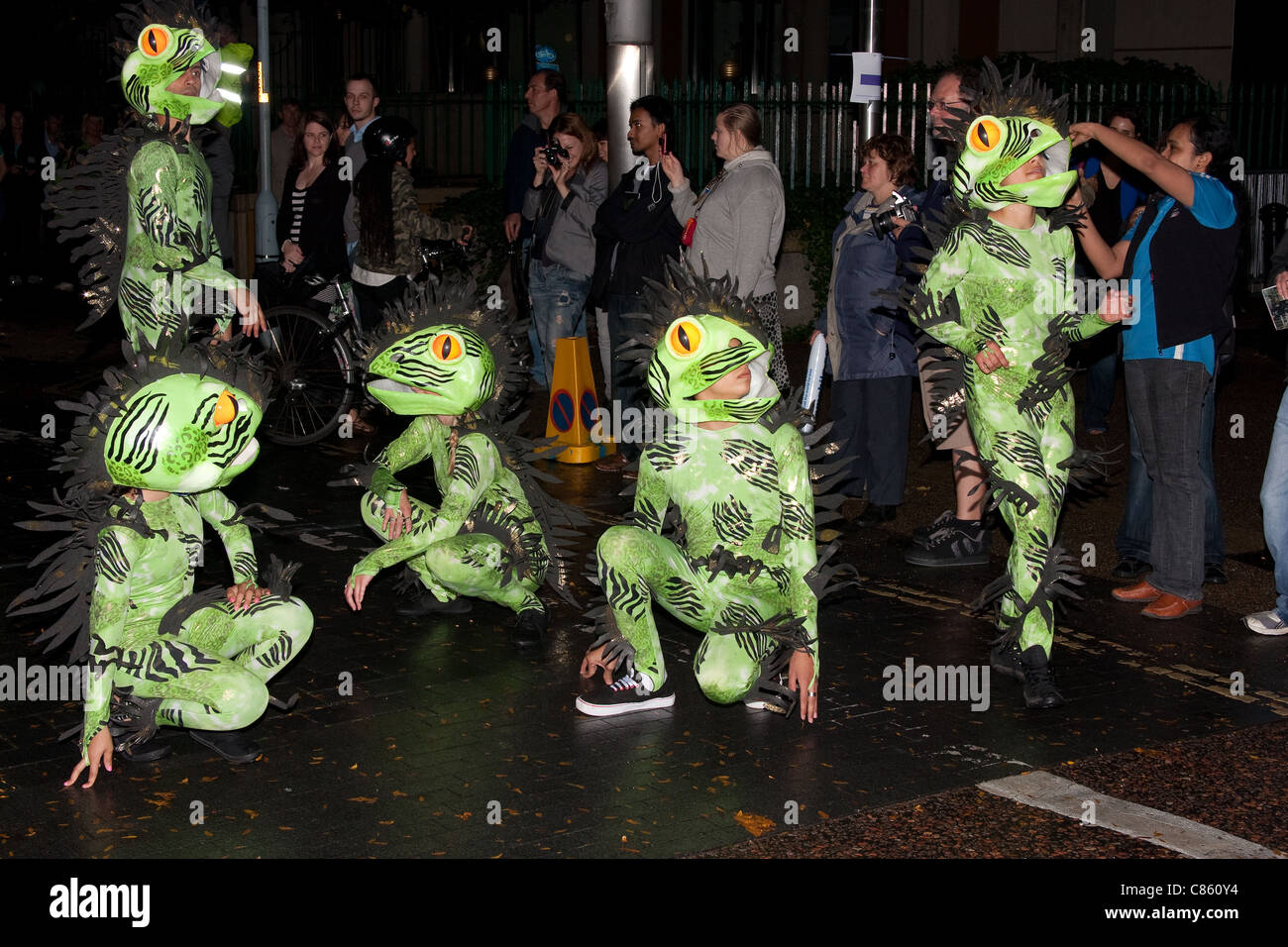 green frog ghost effigy costume drama spectre Stock Photo - Alamy