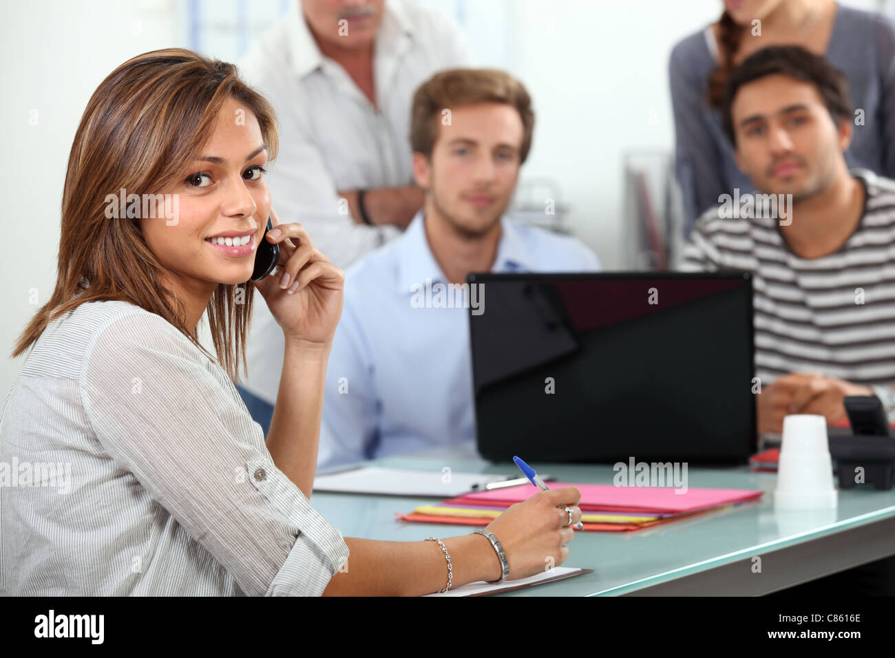 student talking on the phone Stock Photo - Alamy