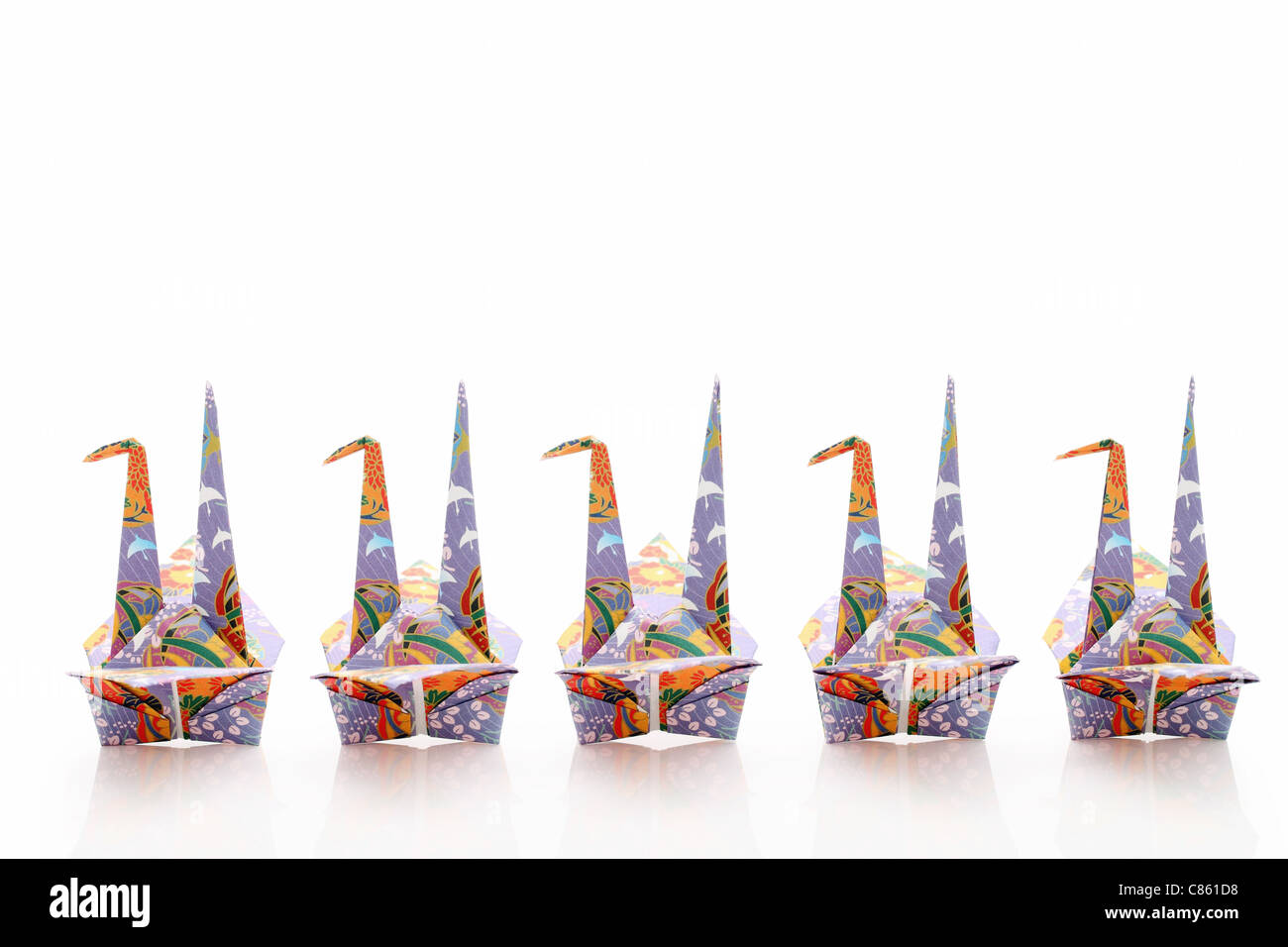 Paper origami shape bird Cut Out Stock Images & Pictures - Alamy