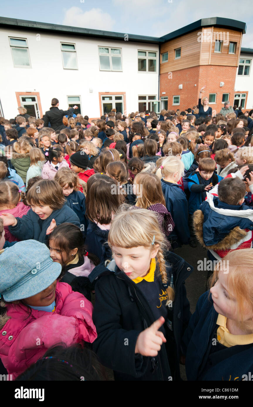 The playground of a modern inner city primary school Stock Photo - Alamy