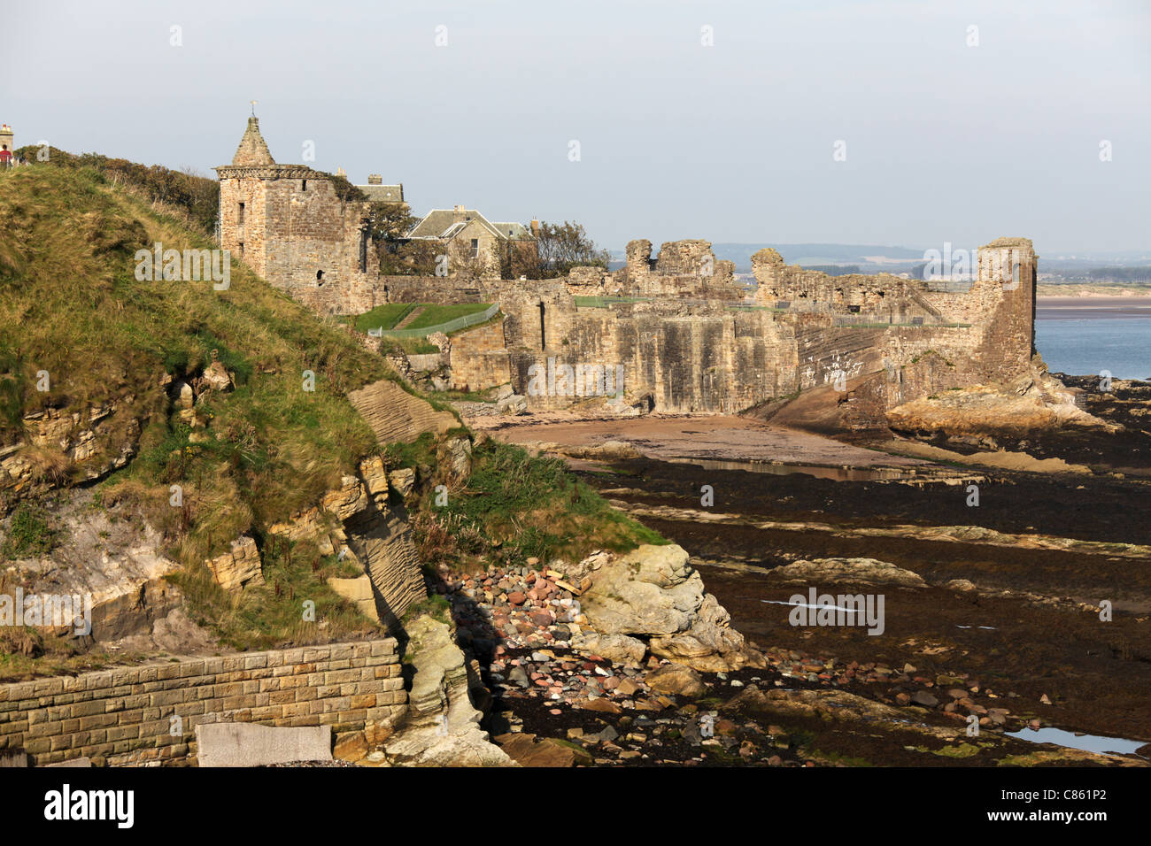 Town of St Andrews, Scotland. Picturesque view of the historic St ...