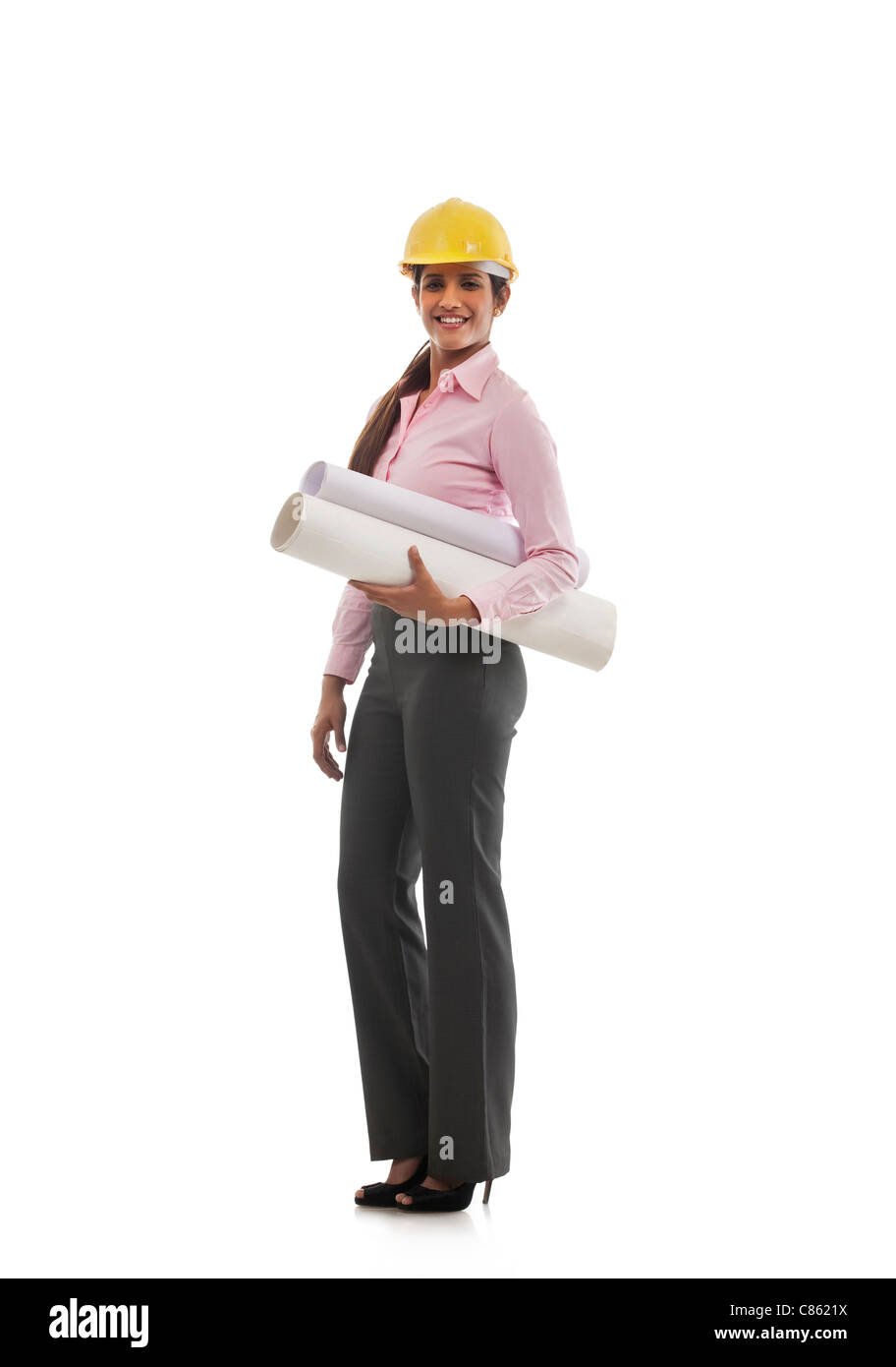 Indian woman engineer Cut Out Stock Images & Pictures - Alamy