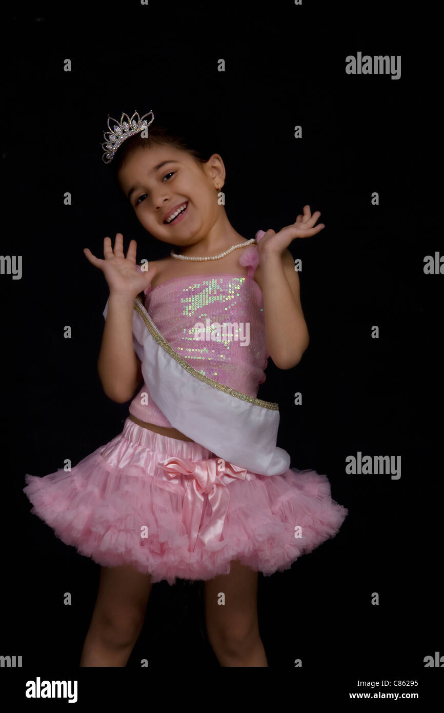 Portrait of a little beauty queen Stock Photo - Alamy