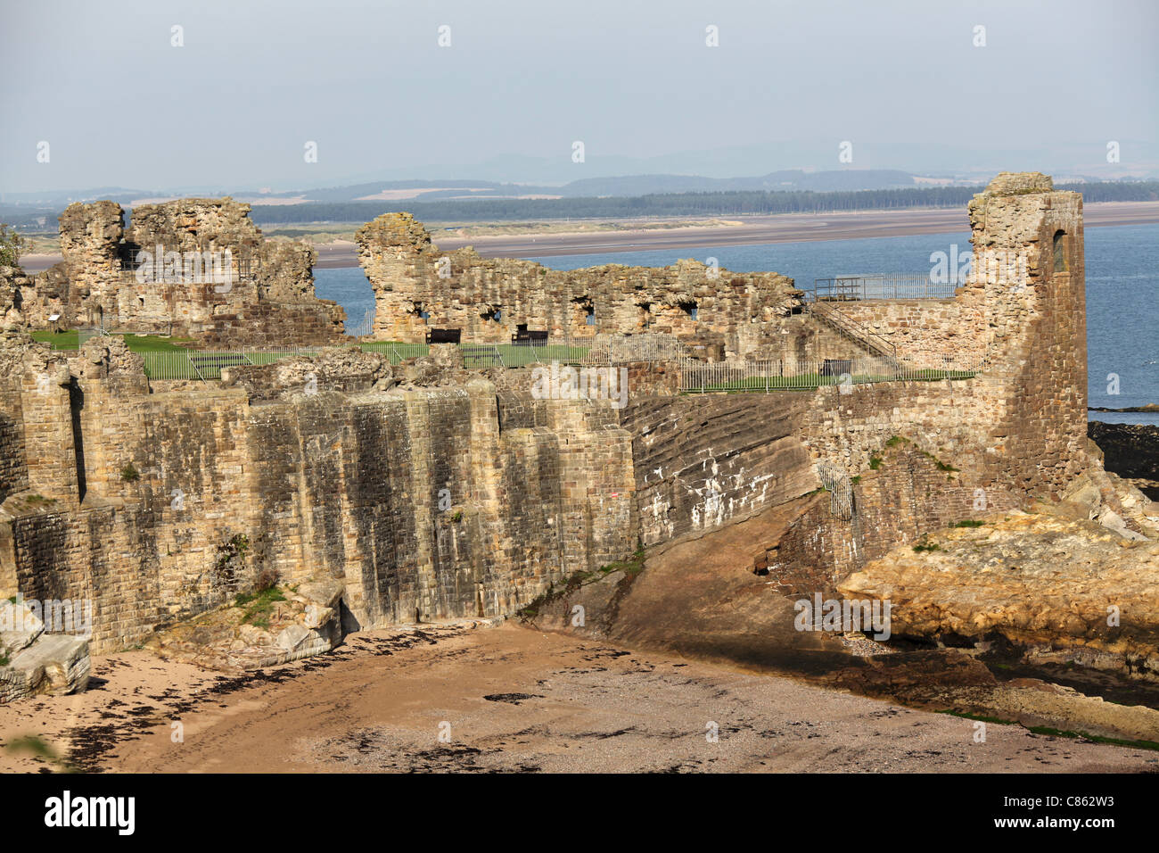 Town of St Andrews, Scotland. Picturesque view of the historic St ...