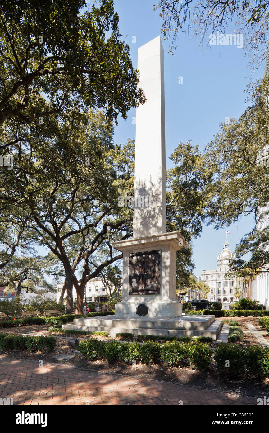 Nathanael Greene Monument, Johnson Square, Savannah Stock Photo - Alamy