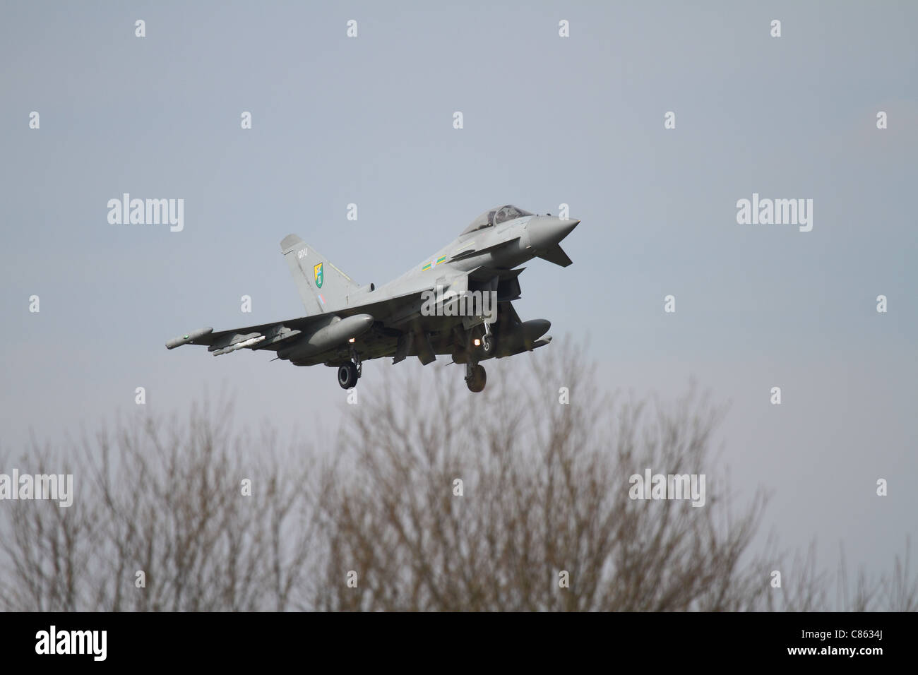 Eurofighter Typhoon war plane in flight Stock Photo - Alamy