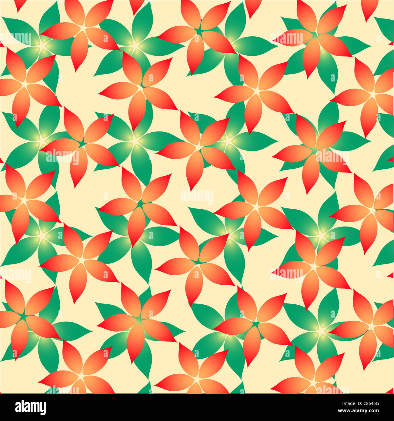Seamless flowery background illustration - Exclusive to Alamy only ...