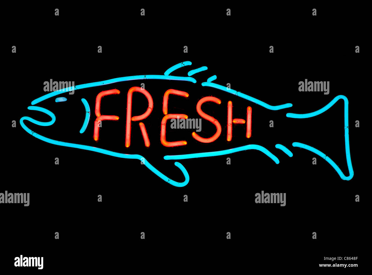 Trout neon sign hi-res stock photography and images - Alamy