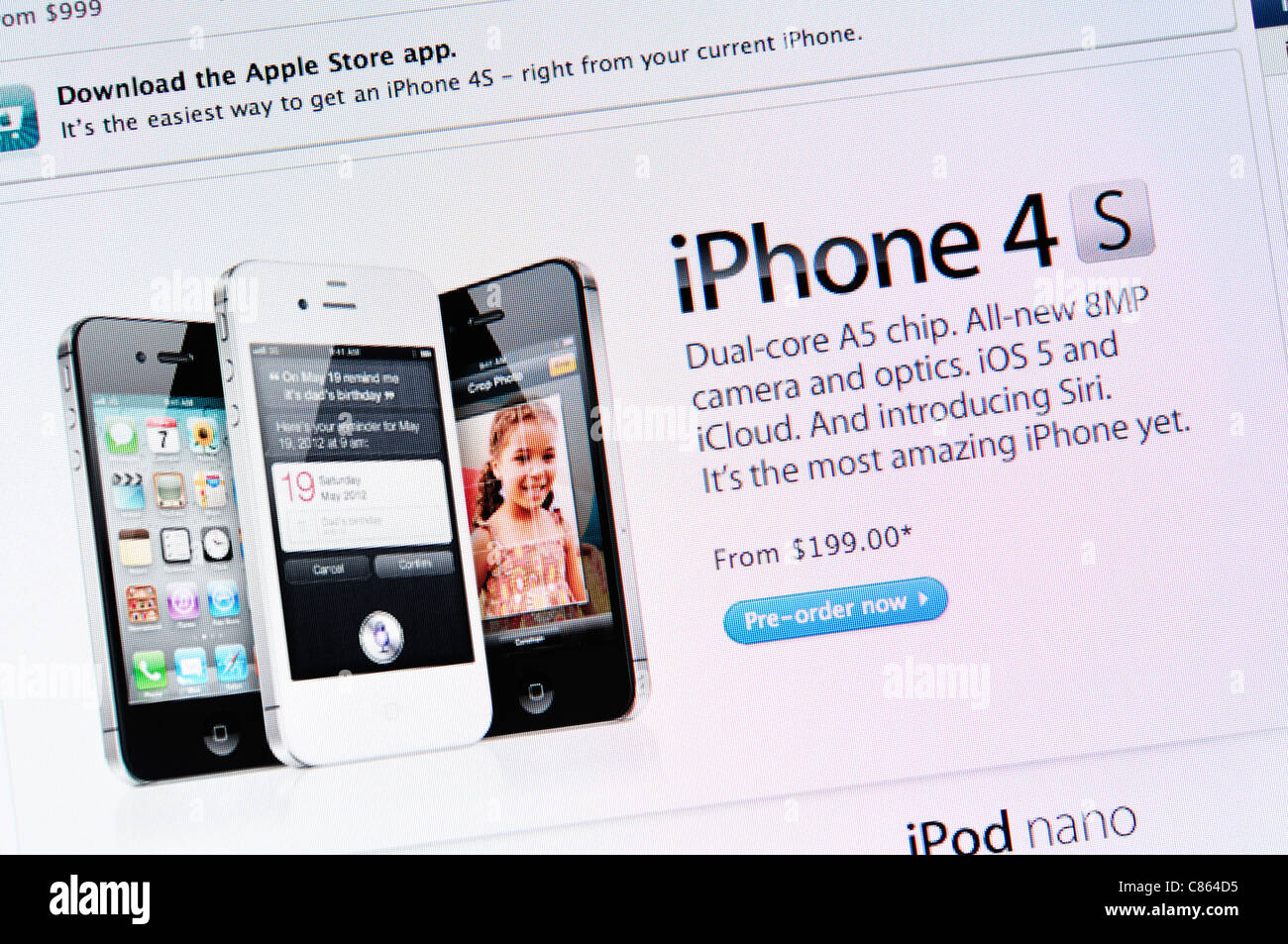 Apple iphone 4 screen hi-res stock photography and images - Alamy