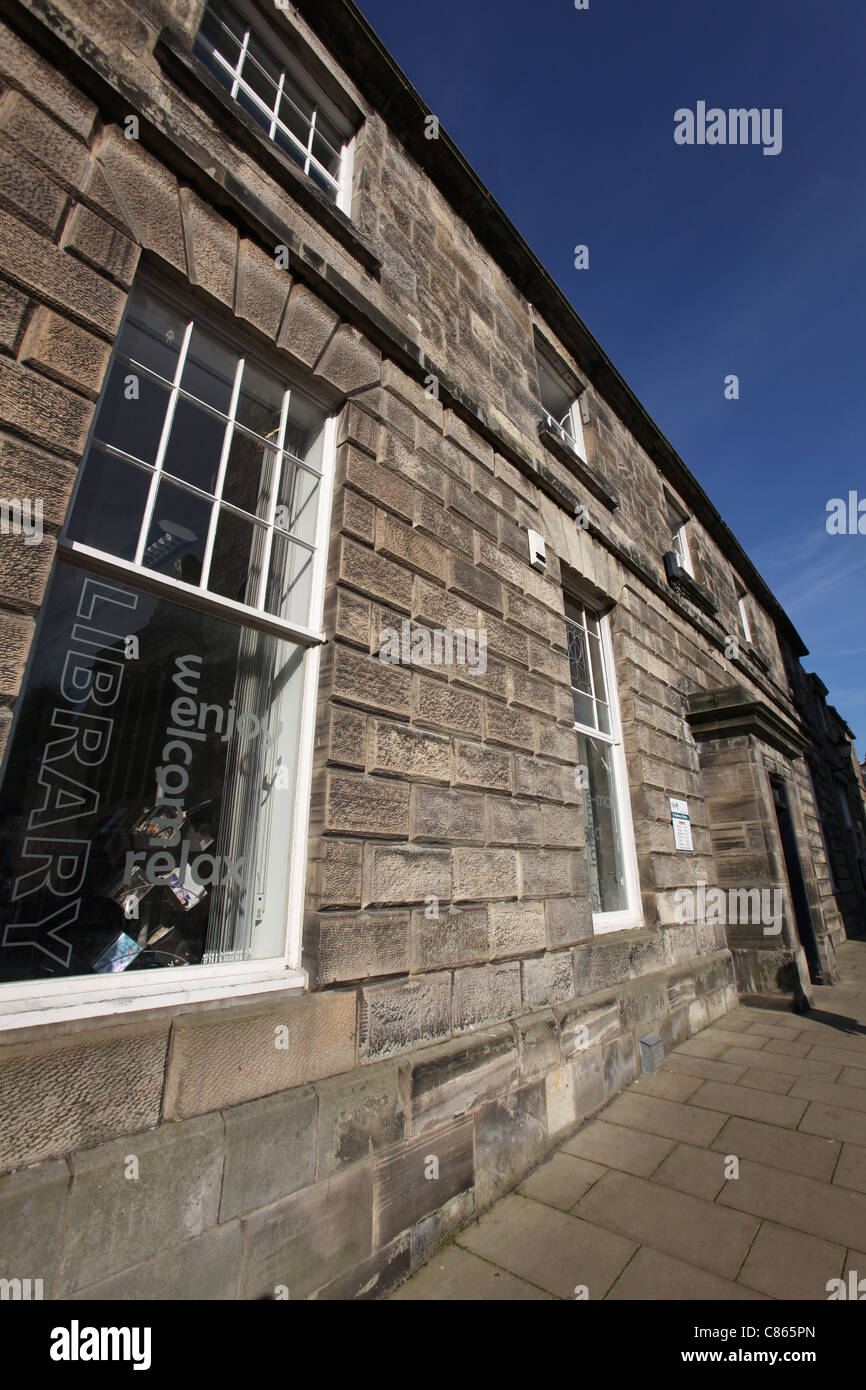 Town of St Andrews, Scotland. St Andrews public library in Church ...