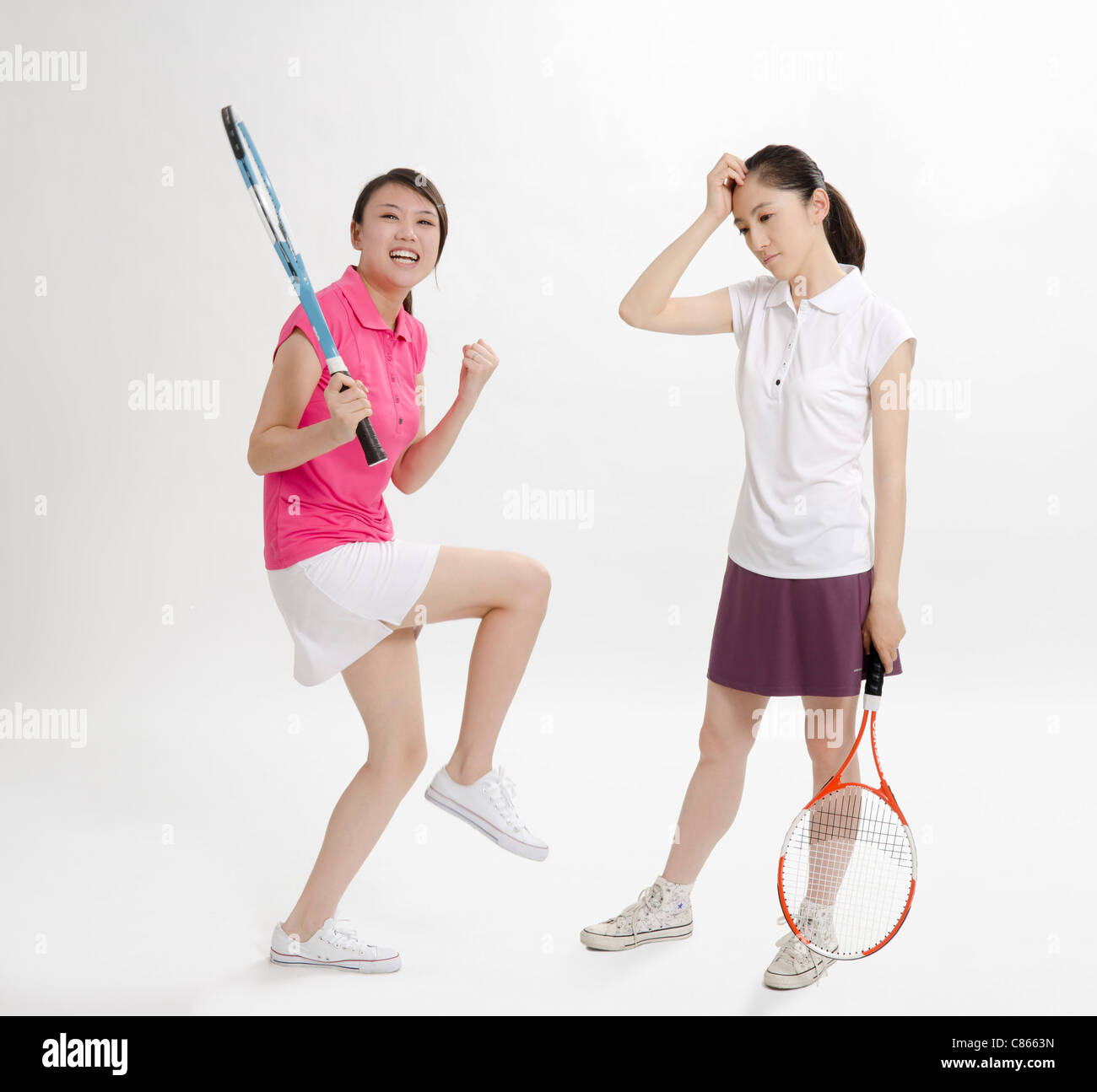 two tennis players Stock Photo - Alamy
