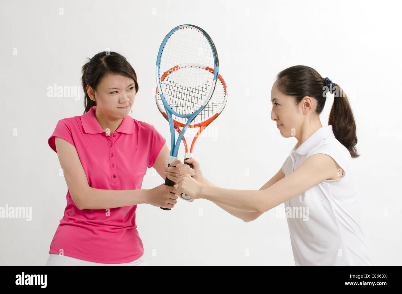 two tennis players Stock Photo - Alamy