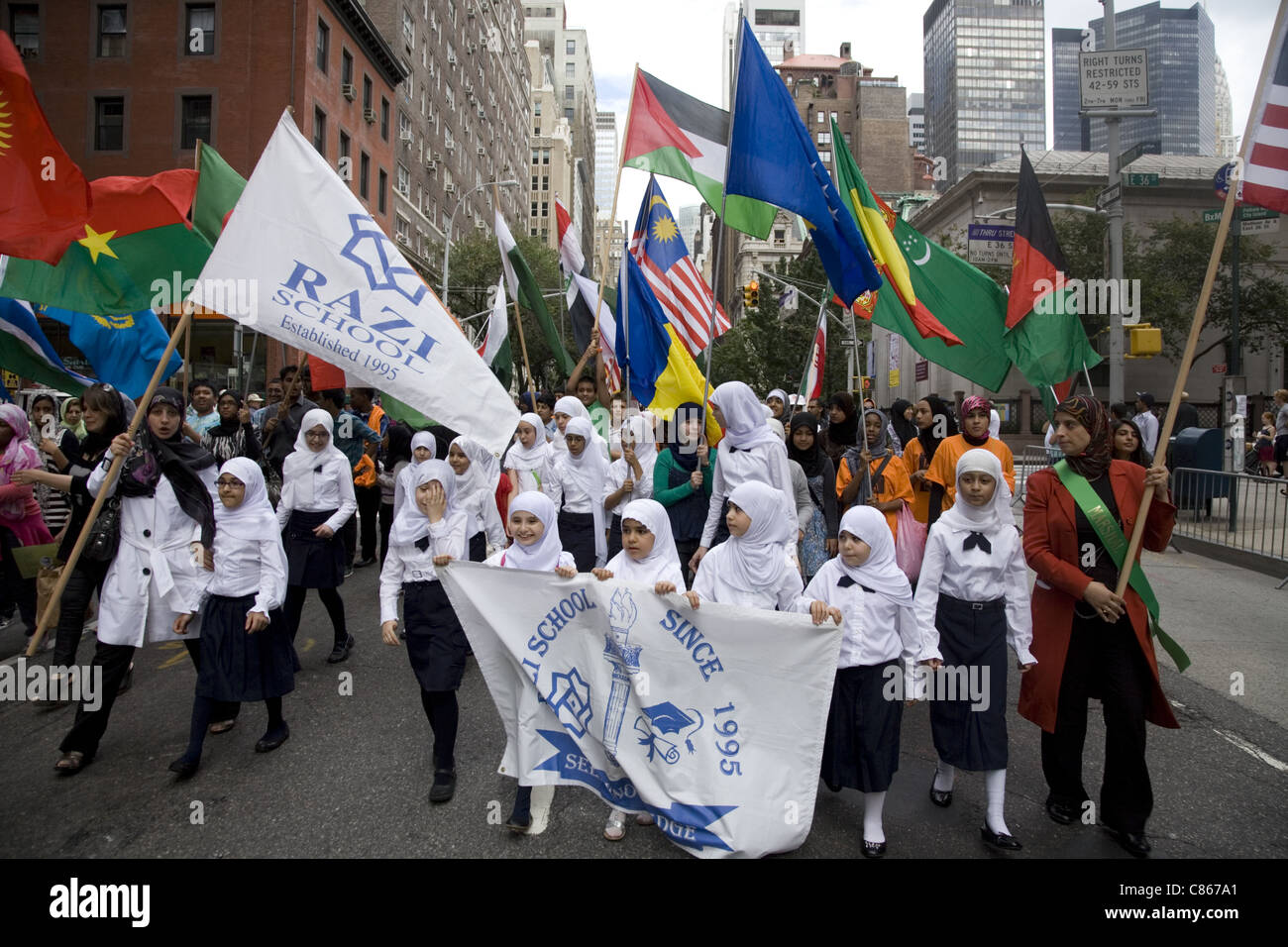 2011: Muslim American Parade. Madison Avenue, NYC Stock Photo - Alamy