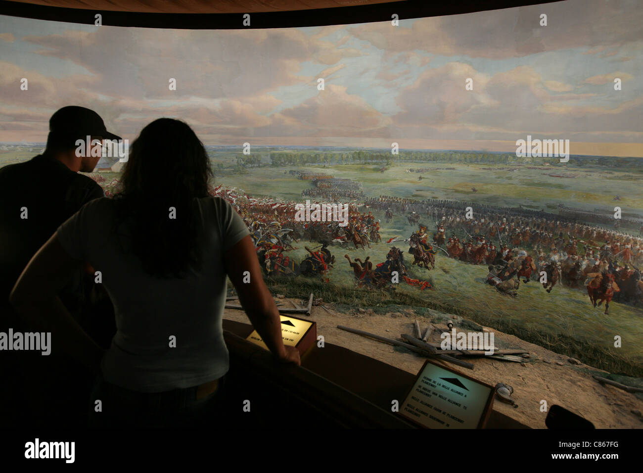 Panorama of the Battle of Waterloo painted by Louis Dumoulin in 1912 ...