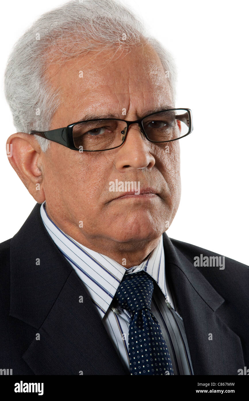Portrait of an old businessman Stock Photo - Alamy