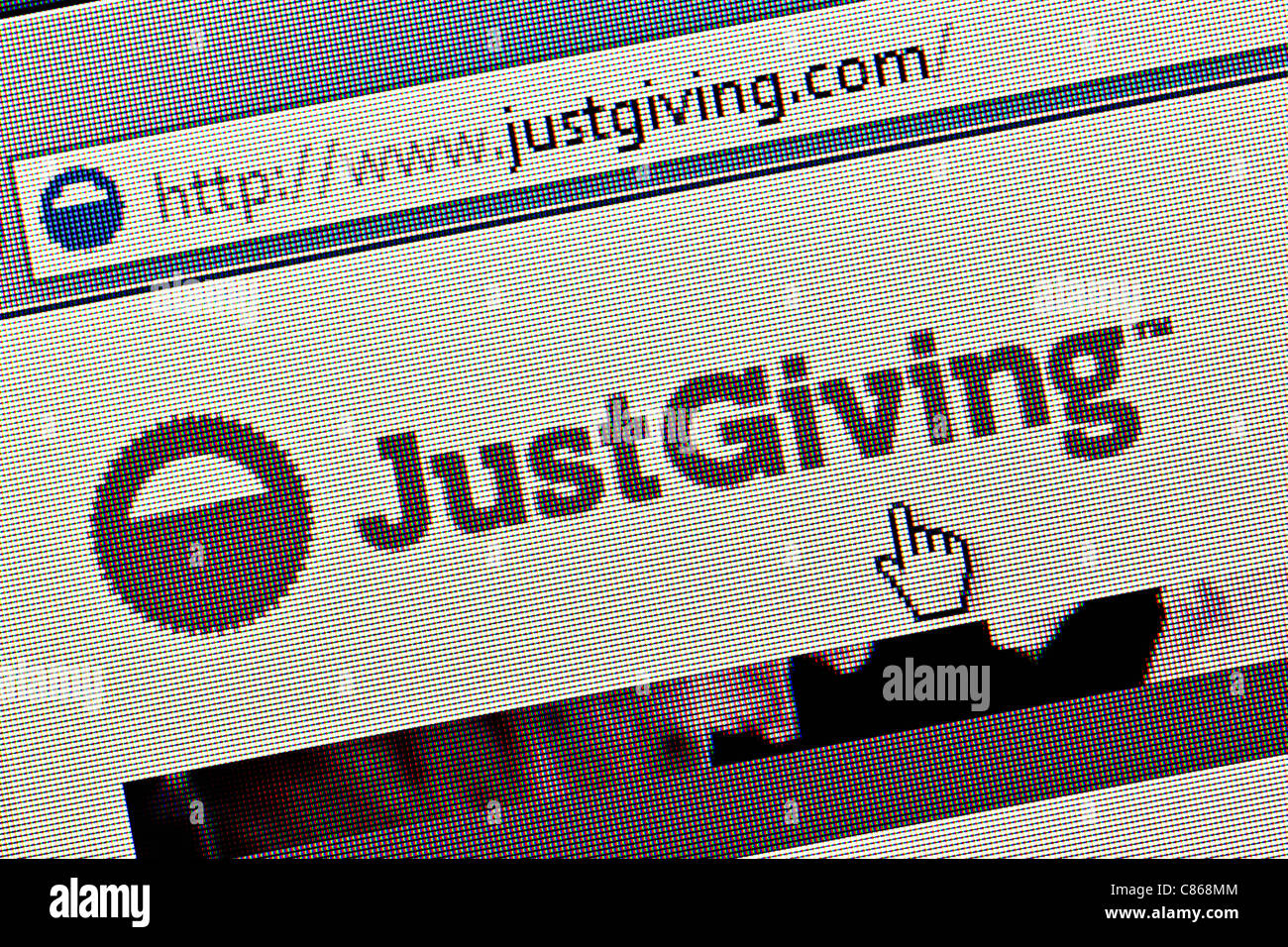 Just Giving logo and website close up Stock Photo - Alamy