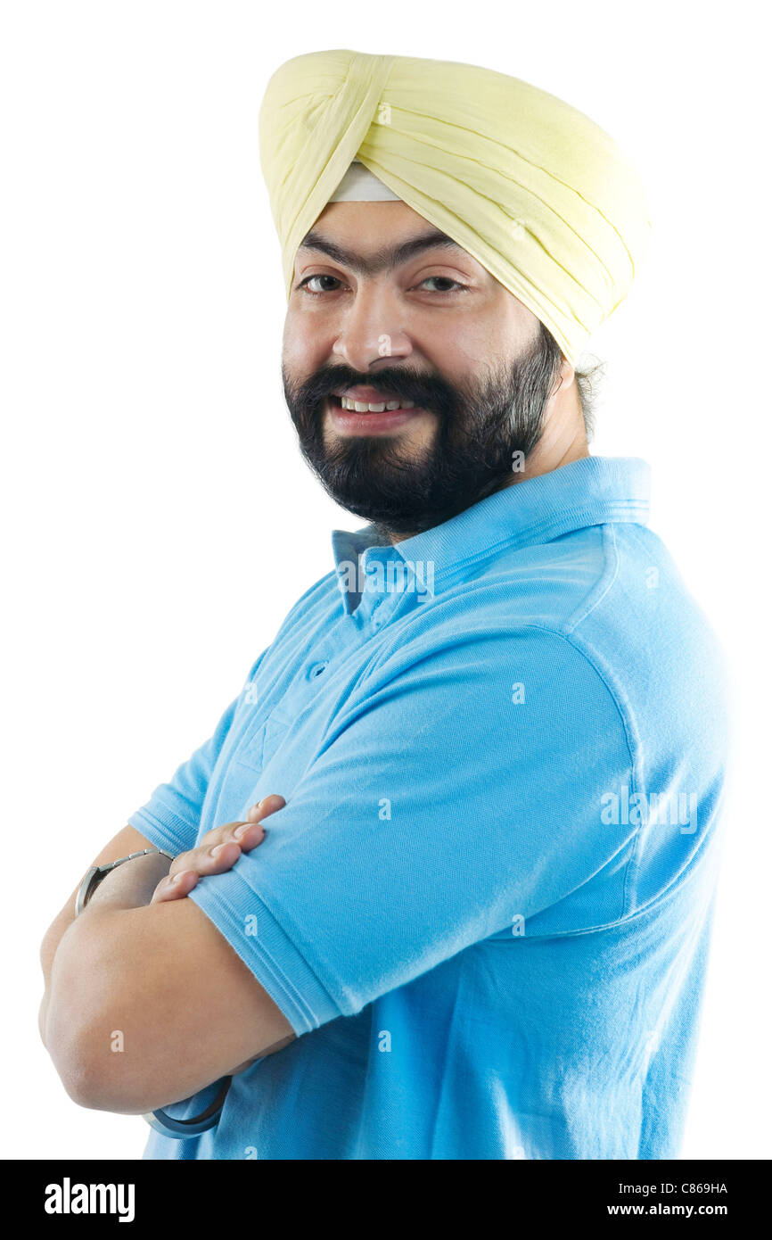 Portrait of a Sikh man Stock Photo - Alamy