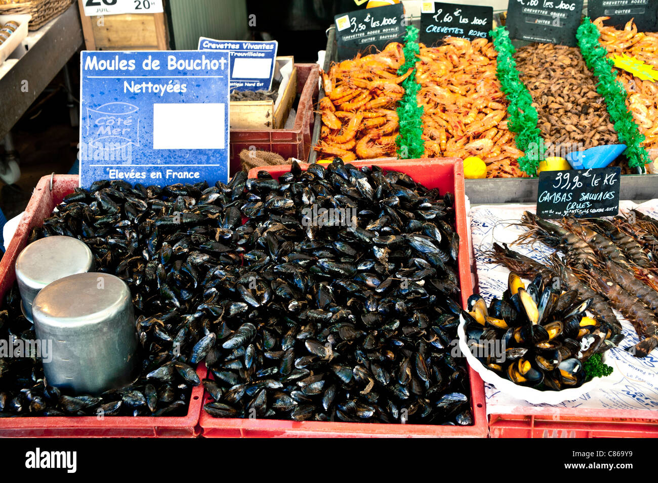 seafood. Trouville city, Normandy, France Stock Photo - Alamy