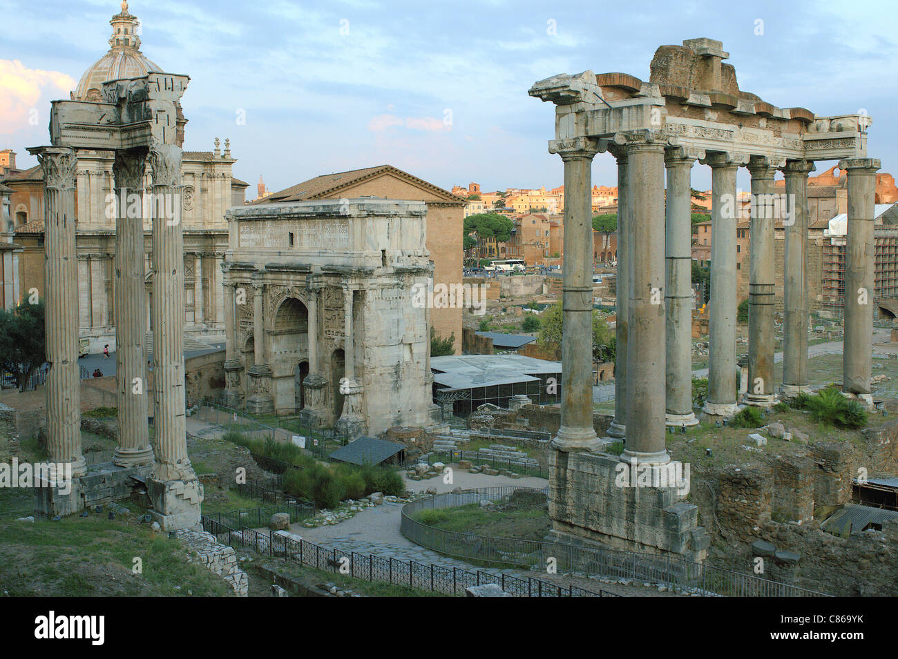 Roman Forum Forum Romanum Temple of Vespasian Saturn Arch of Septimius ...