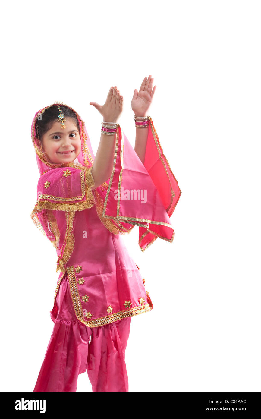 Sikh girl clapping her hands Stock Photo - Alamy