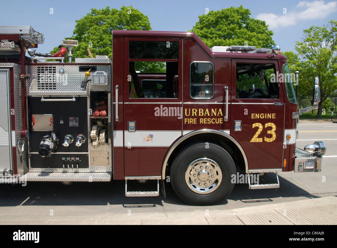 Pierce Fire Engine, Urbana Fire Rescue, Illinois, USA Stock Photo - Alamy