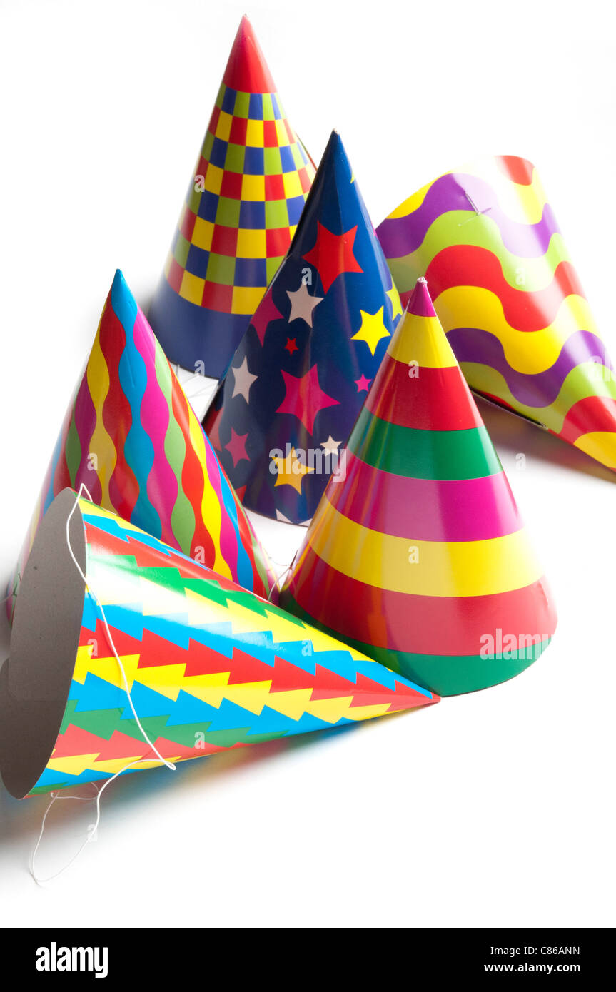 colorful party hats Stock Photo - Alamy