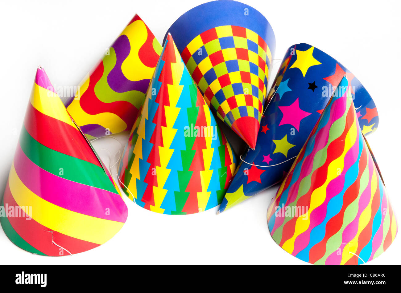 colorful party hats Stock Photo - Alamy