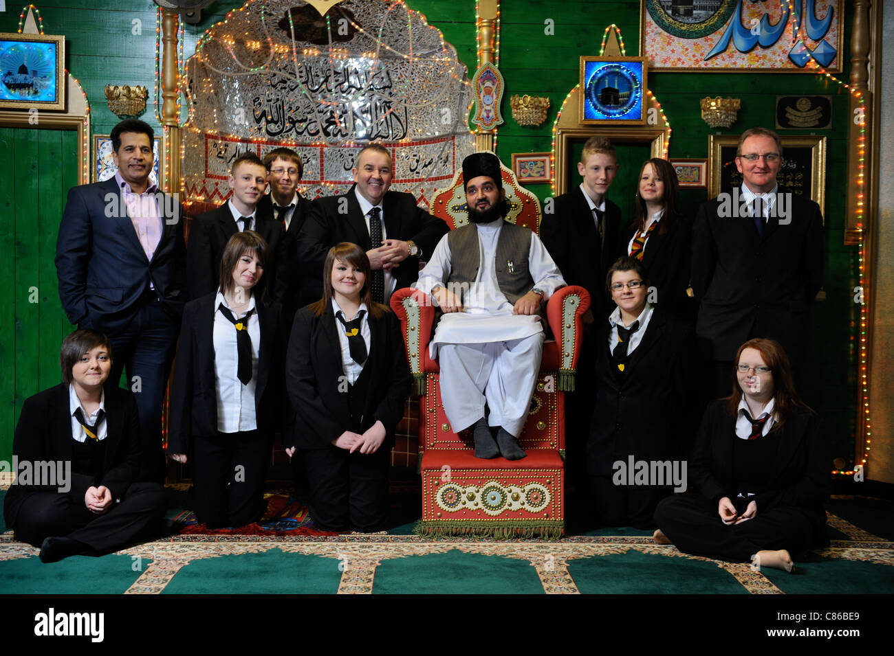 Children from Mitchell High School, Stoke-on-Trent with Sheik Hanif at ...