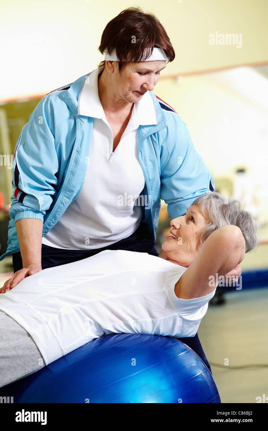 Pilates instructor elderly hi-res stock photography and images - Alamy