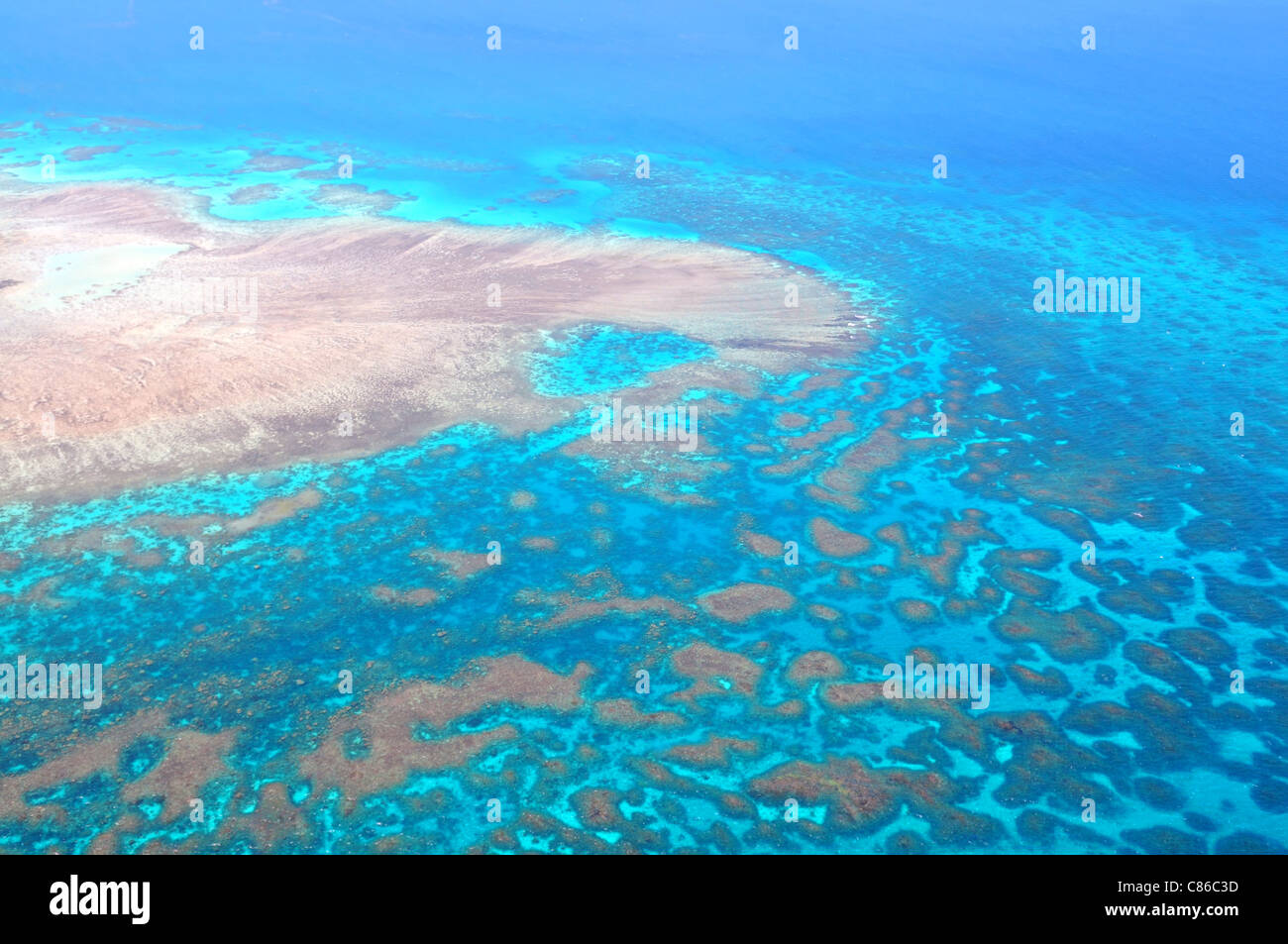 Great Barrier Reef, Cairns Australia, seen from above Stock Photo - Alamy