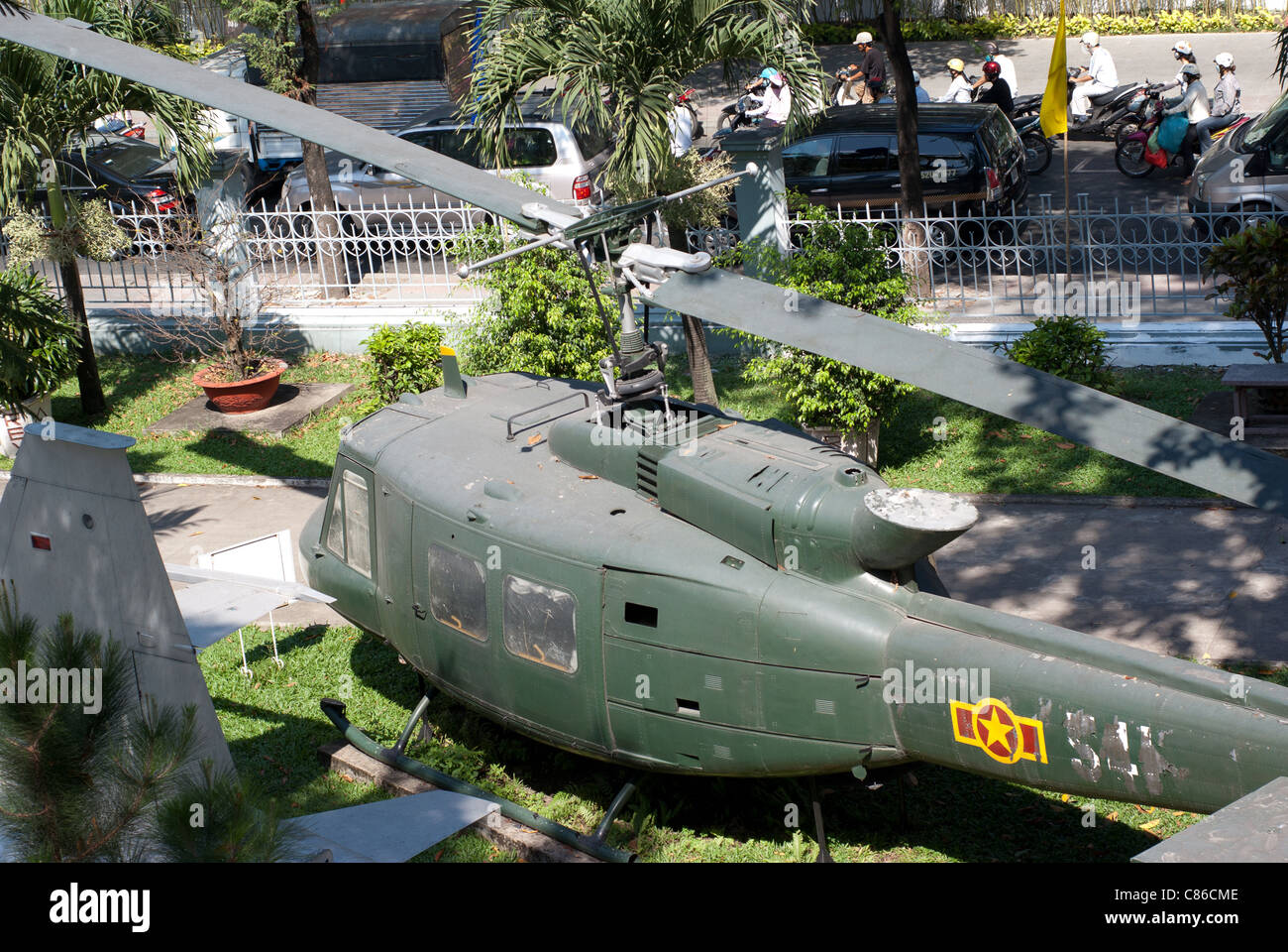 Old helicopter during Vietnam War, Saigon Vietnam Stock Photo - Alamy