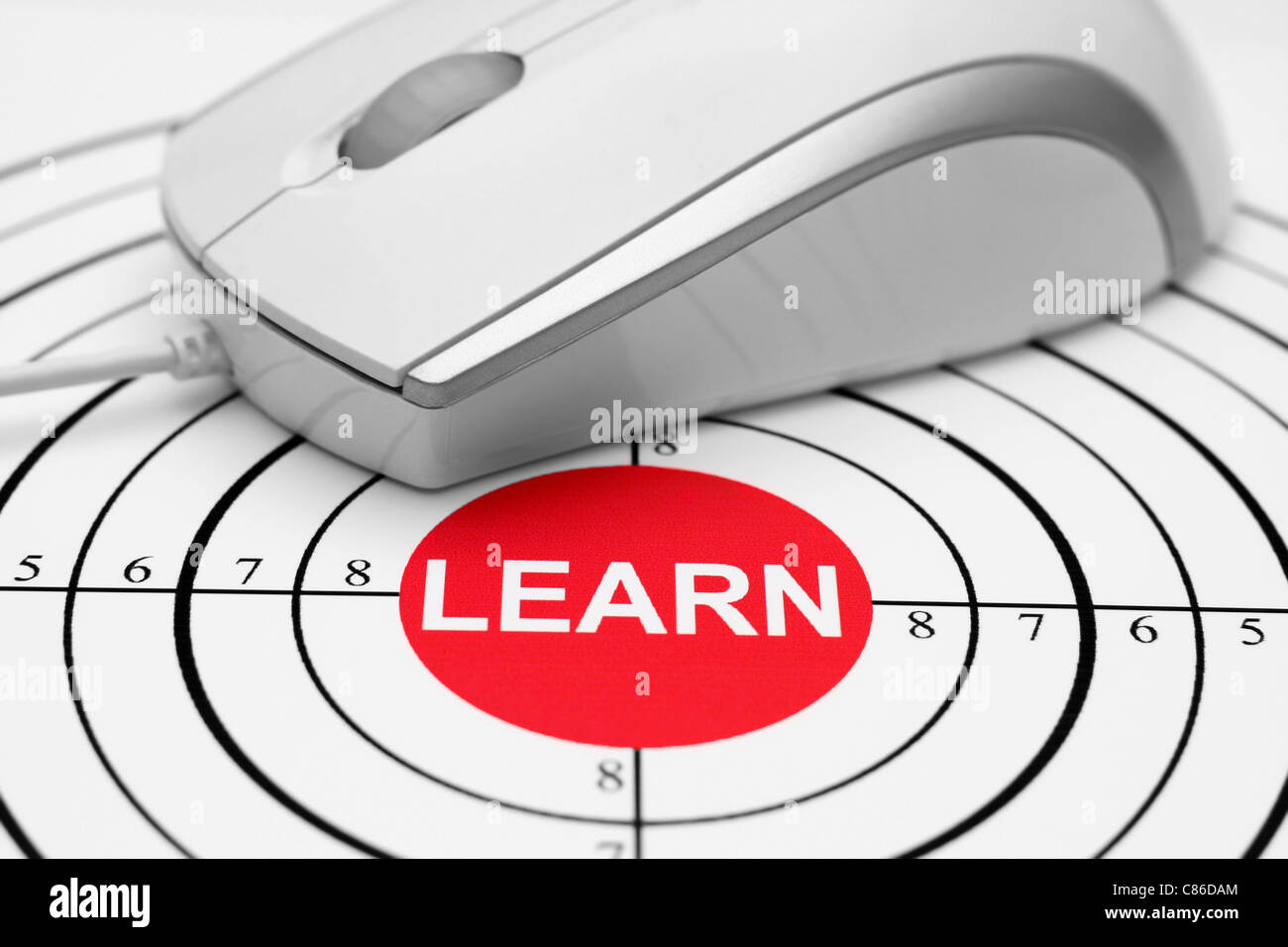 Red learn symbol hi-res stock photography and images - Alamy