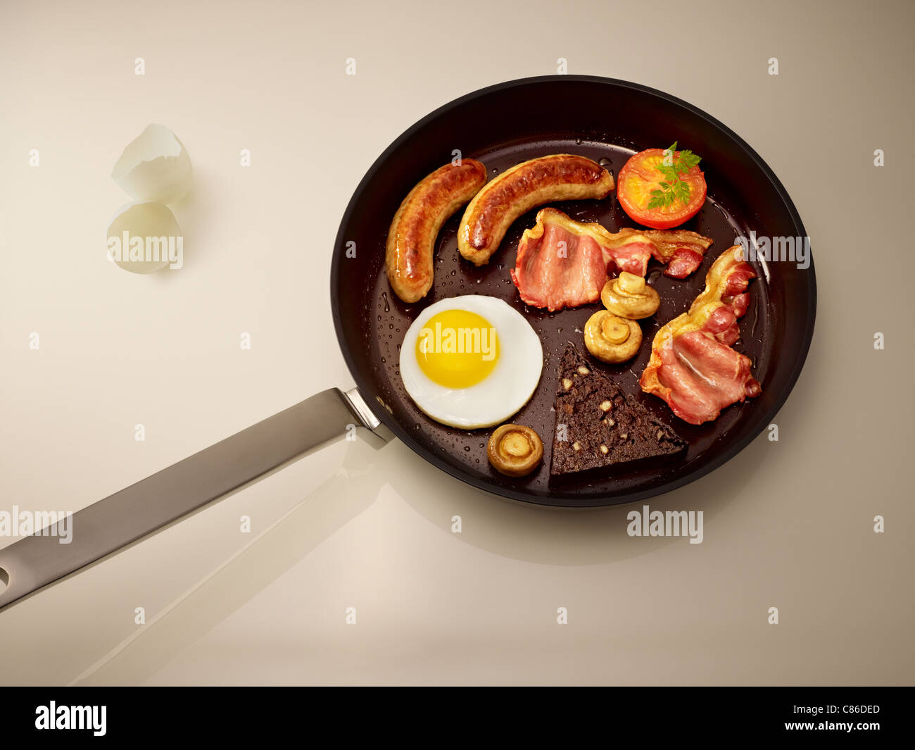 Cooked English Breakfast Stock Photo - Alamy
