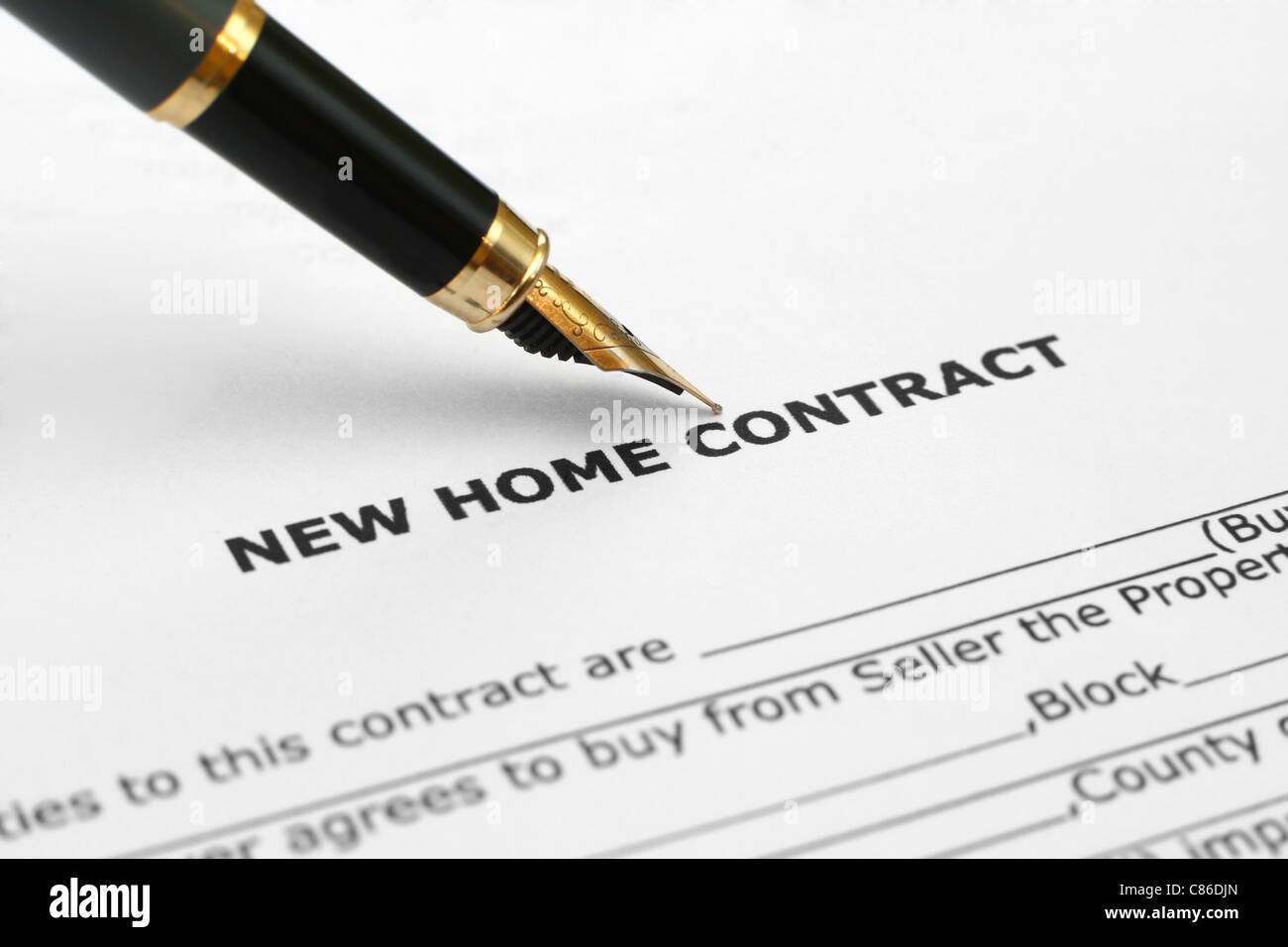 New home contract Stock Photo - Alamy