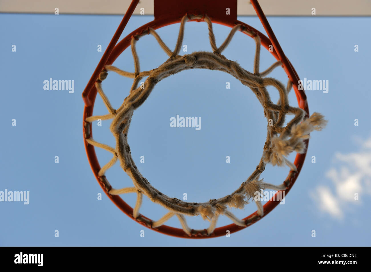bottom view of basketball court Stock Photo - Alamy