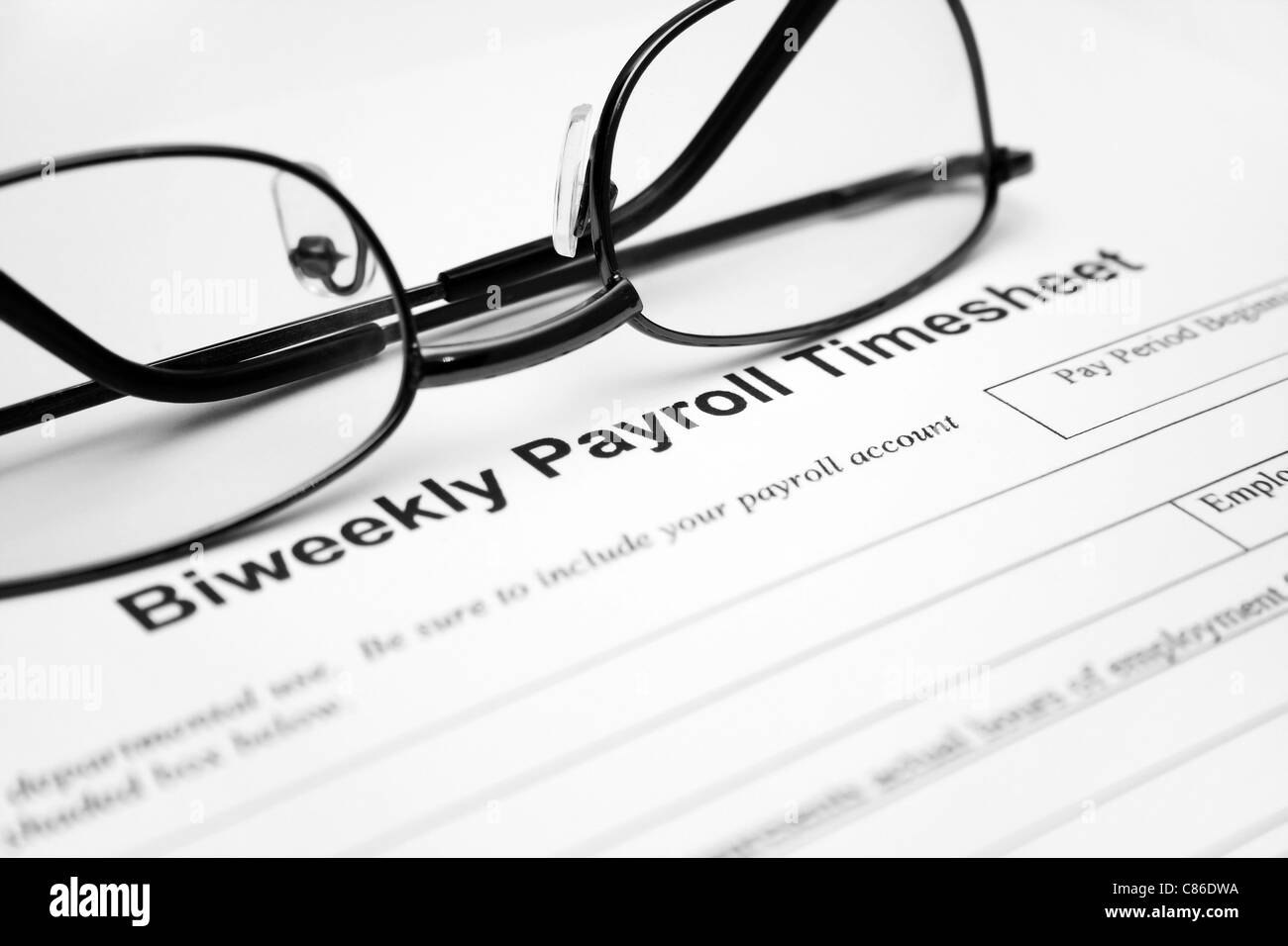 Payroll time sheet Stock Photo - Alamy