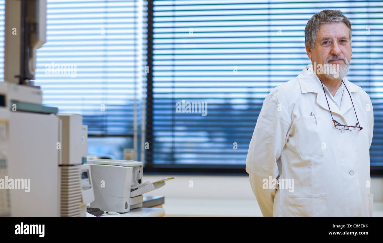 Portrait of renowned scientist/doctor in a research center/hospital ...
