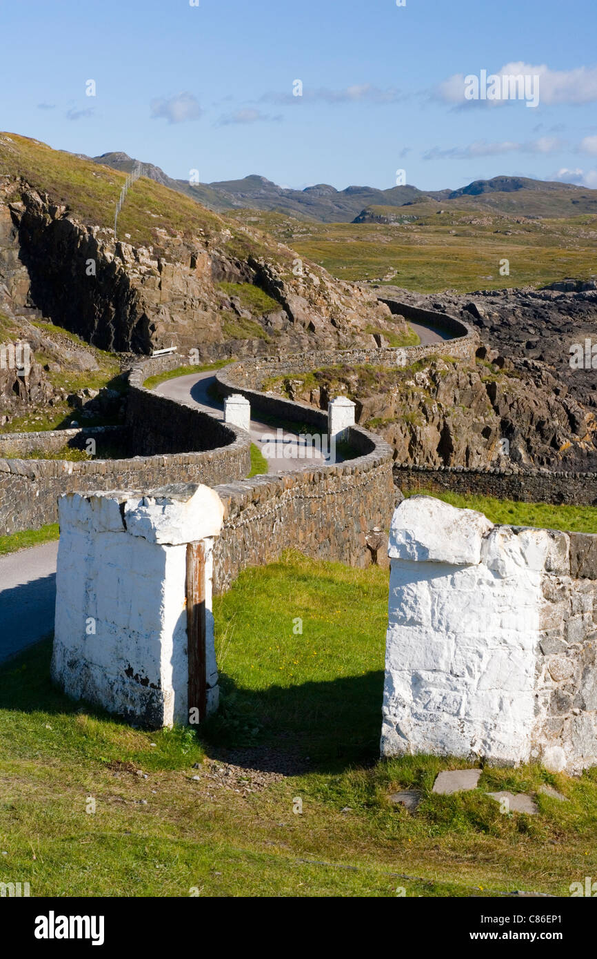 A single track road at the point of Ardnamurchan on the Ardnamurchan ...