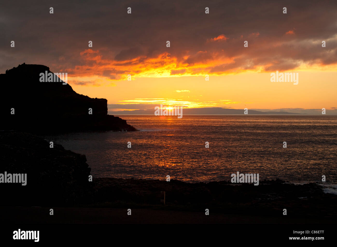 Beautiful evening sunset in Ireland Stock Photo - Alamy