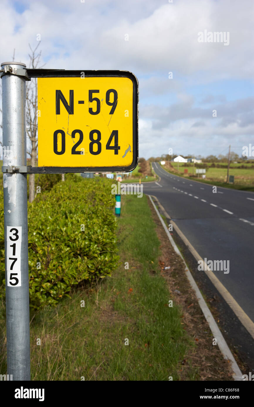 Distance marker on road hi-res stock photography and images - Alamy