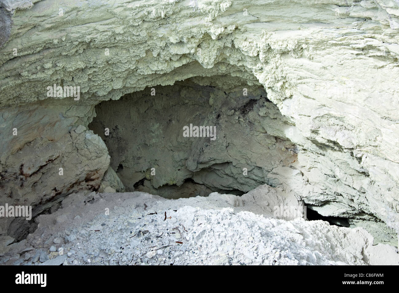 Devil's Home Crater at Wai-O-Tapu Thermal Wonderworld Rotorua North ...