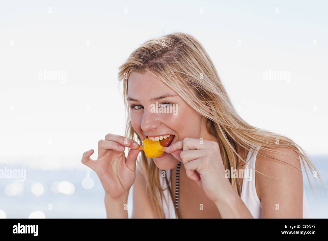 Person popsicle smiling sweet hi-res stock photography and images - Alamy